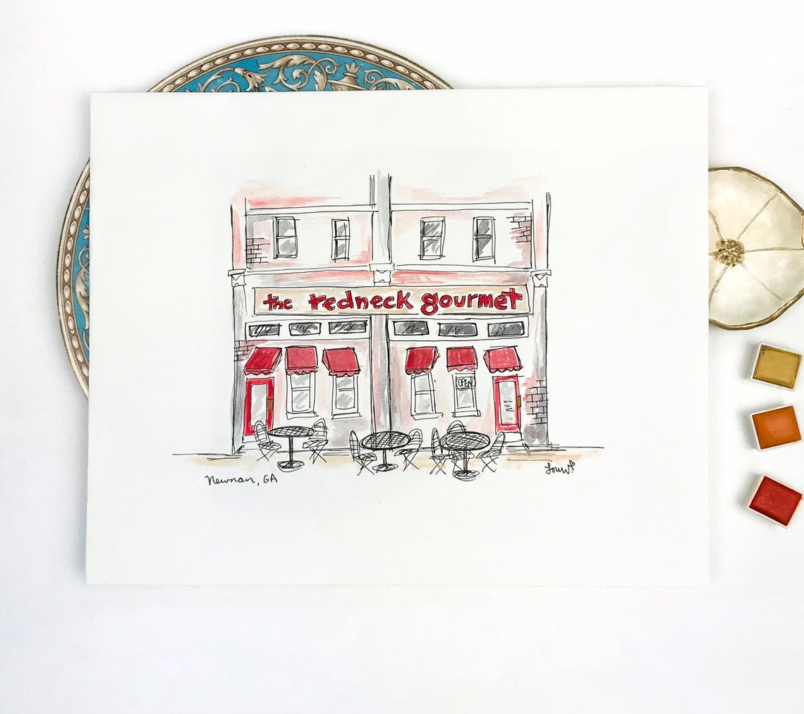 Newnan Georgia the Redneck Gourmet Southern Landmark Newnan - Etsy