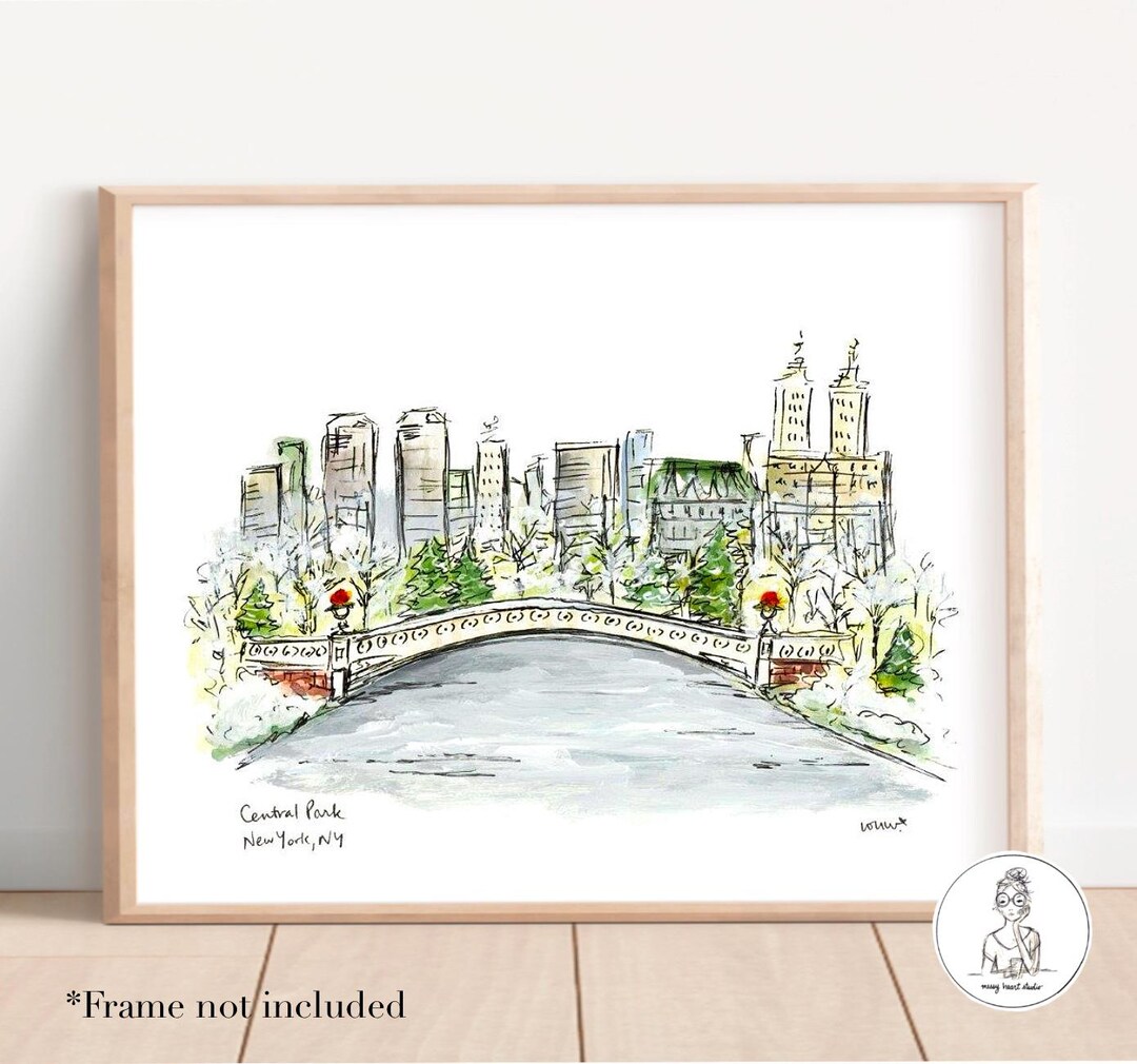 Central Park Bow Bridge in Winter, Christmas in New York City ...