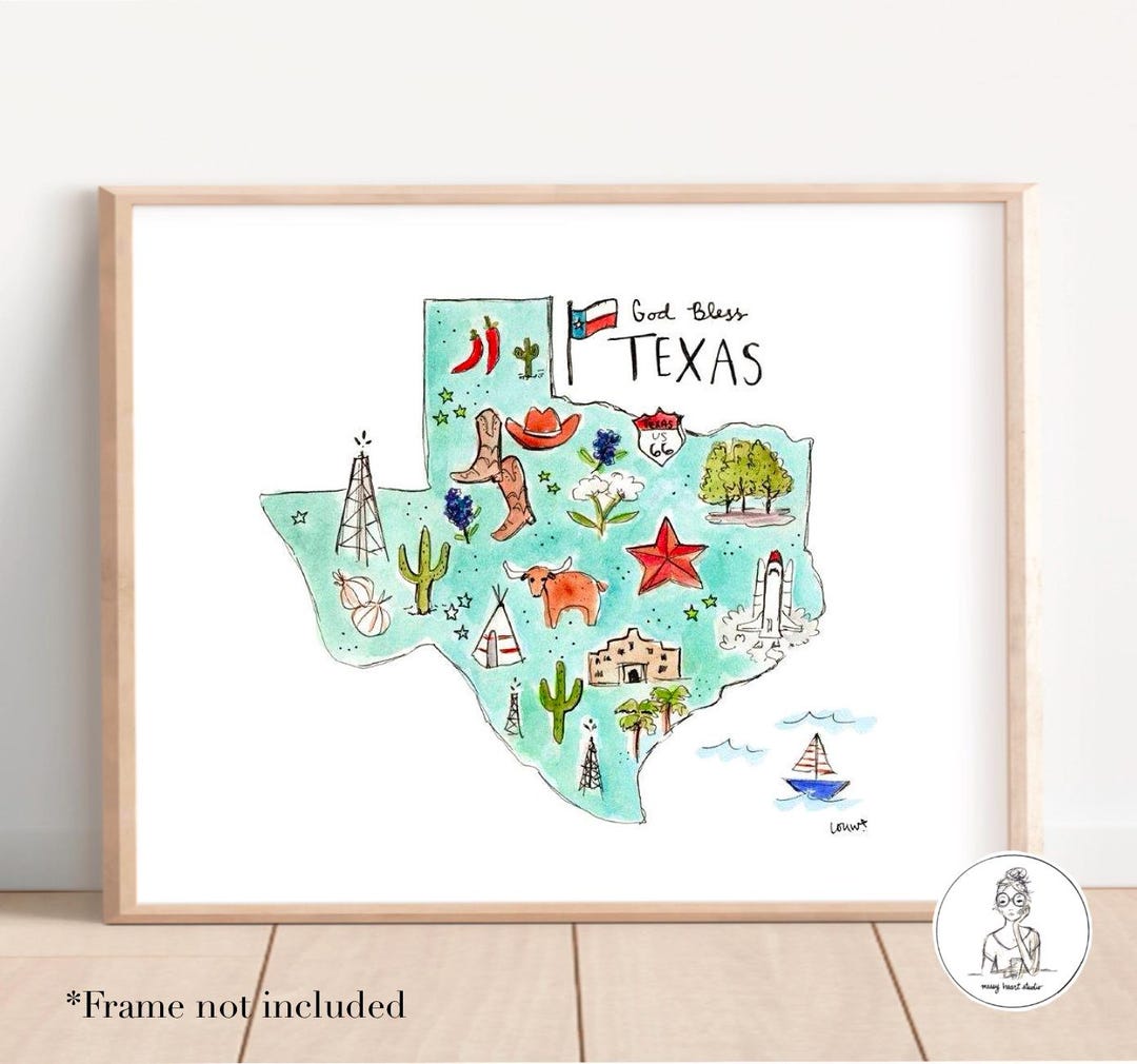 Texas State Shape, Landmark, Housewarming Gift, Personalized, Don't ...