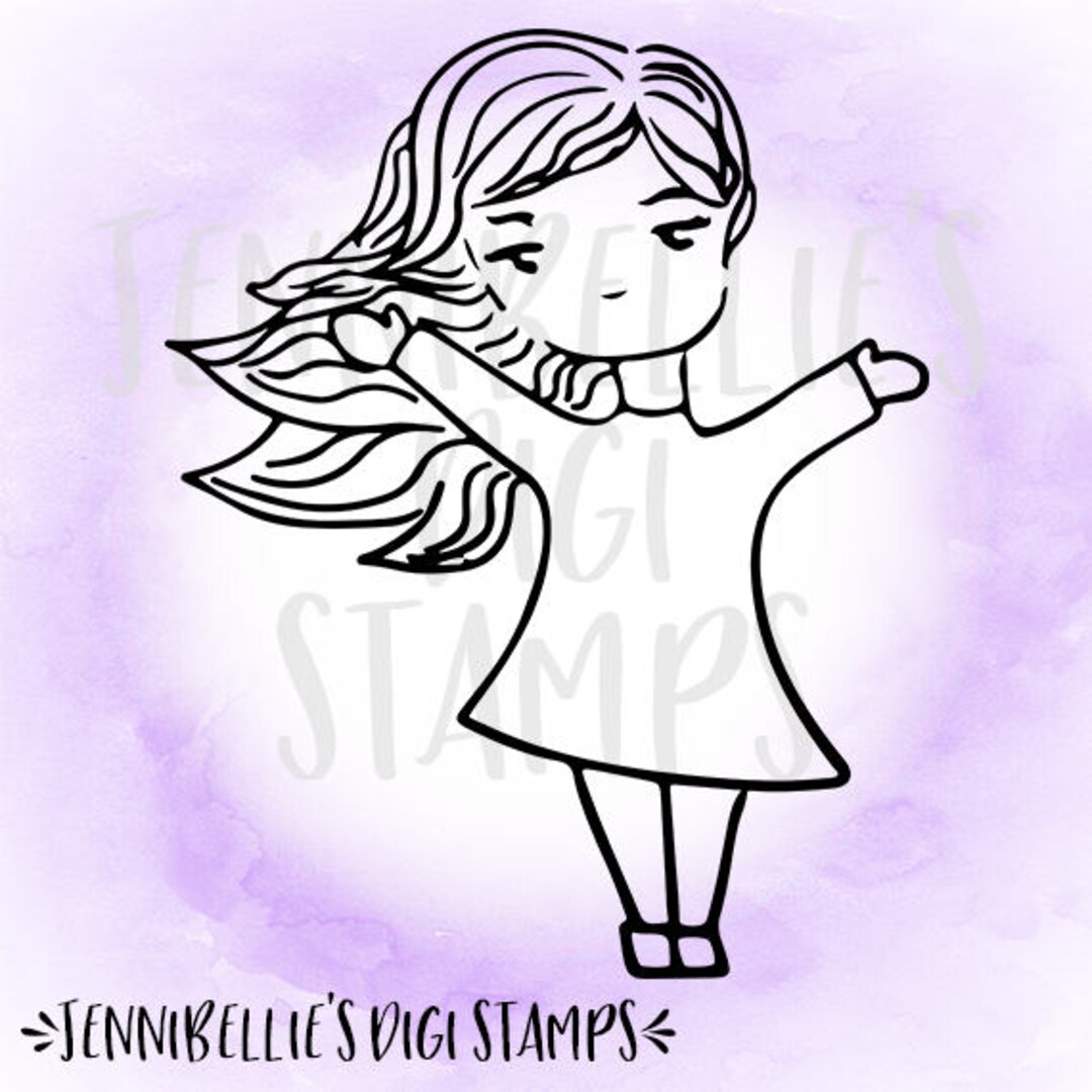 Simple Girl Digi Stamp #4 by Jennibellie - Etsy
