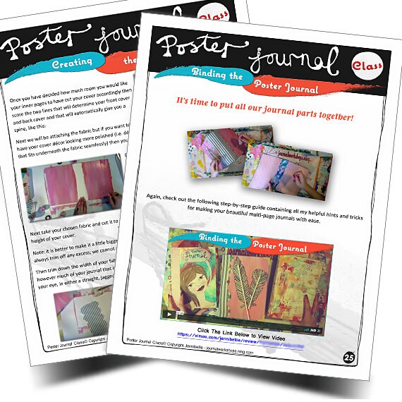 Poster Journal Class by Jennibellie - PDF VERSION - Etsy