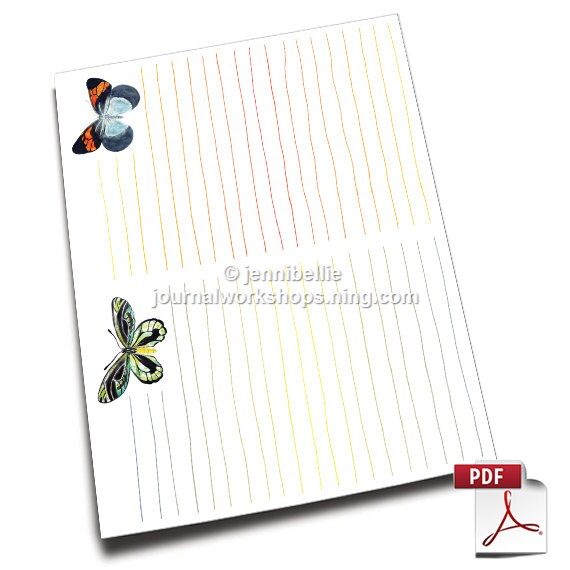 Butterfly Writing Paper Digital Download Set - Etsy