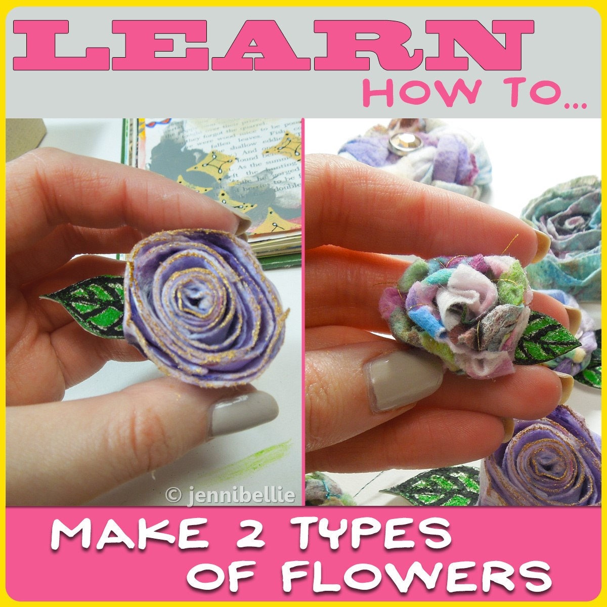 Recycled Baby Wipe Flowers - DIY Embellishments With Jennibellie - Etsy