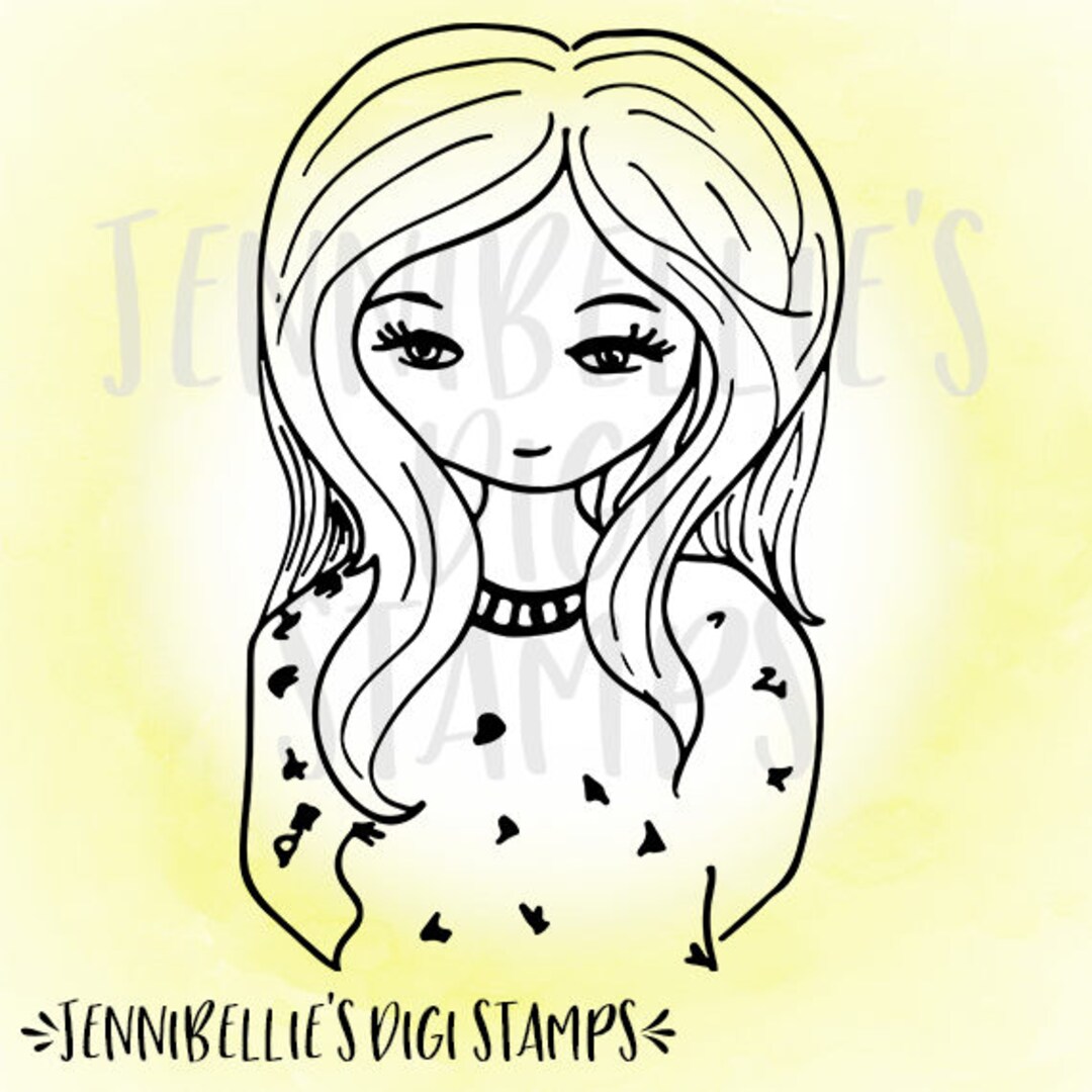Simple Girl Digi Stamp #3 by Jennibellie - Etsy