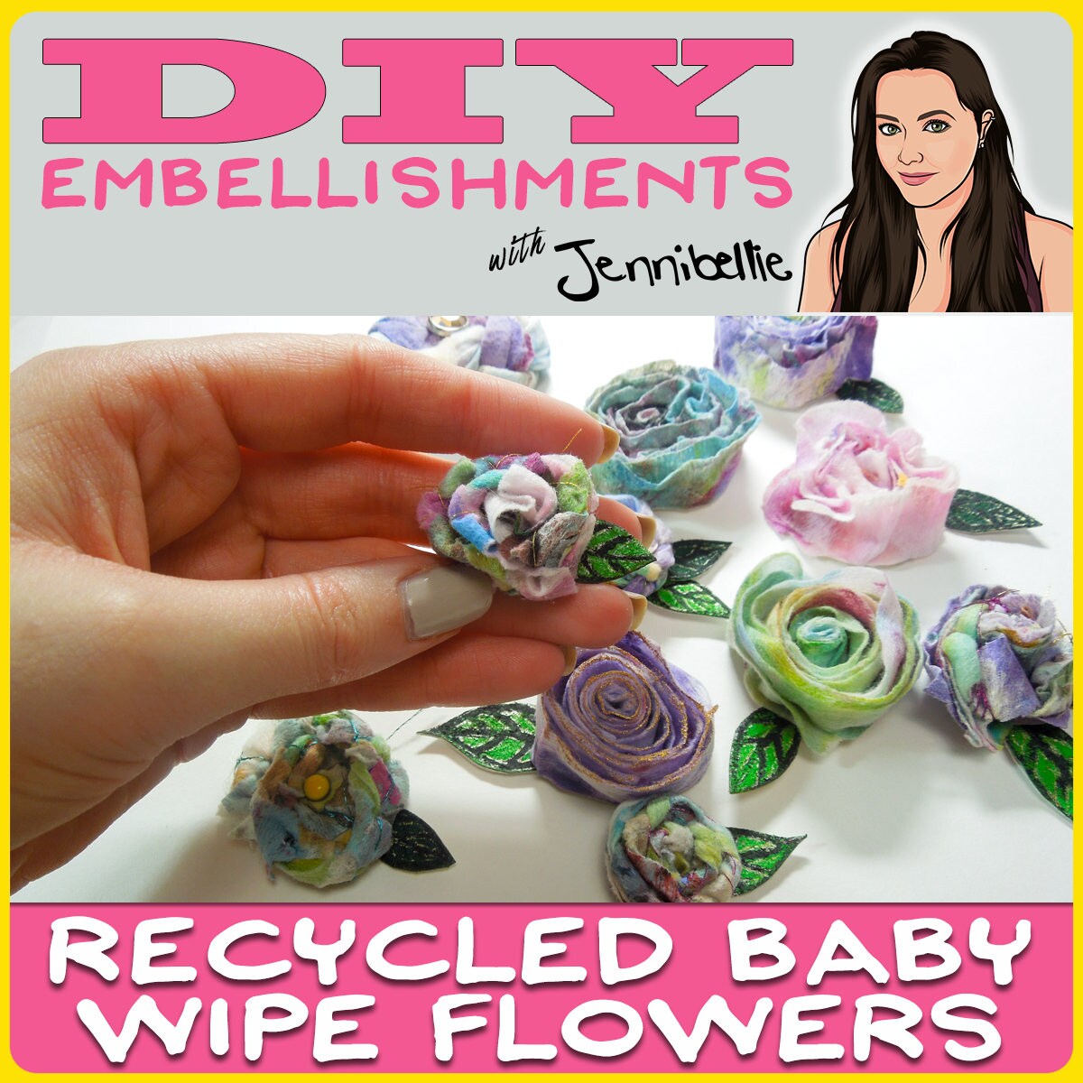 Recycled Baby Wipe Flowers - DIY Embellishments With Jennibellie - Etsy