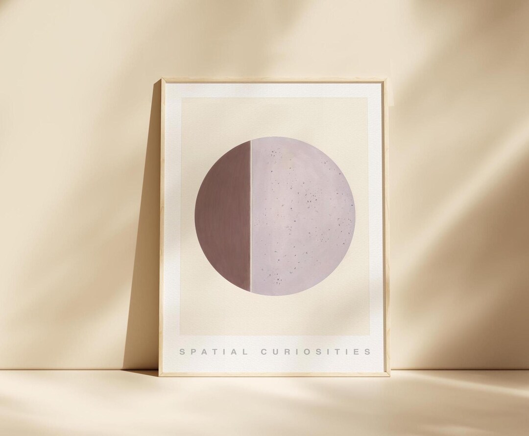 Quarter Moon (mauve) Art Print | Minimal Art, Watercolour Art ...