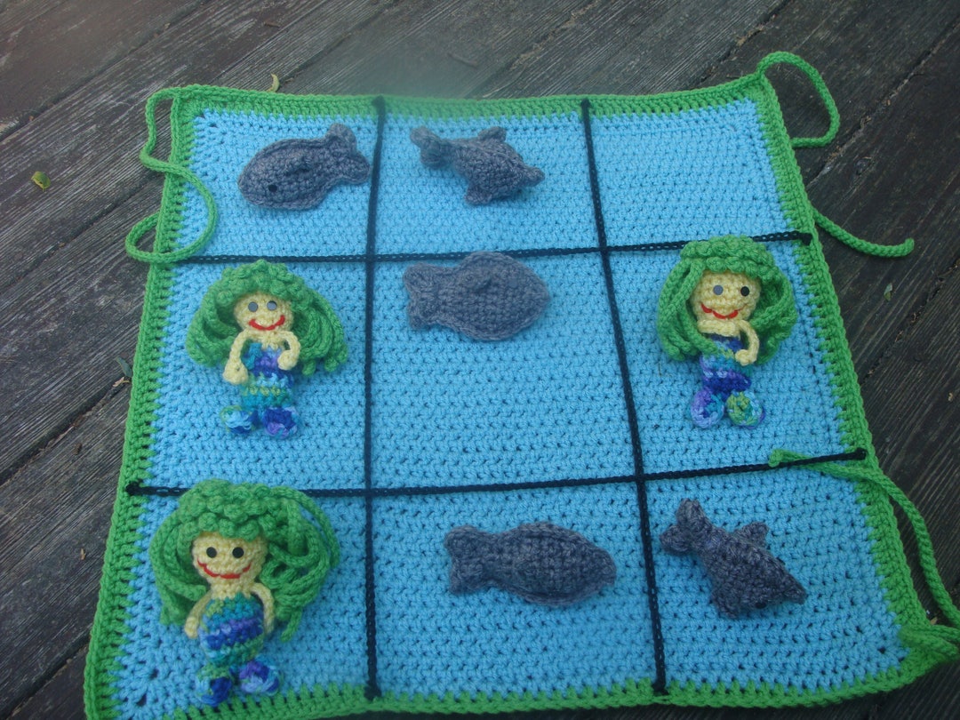 775 Sharks VS Mermaids a Tic Tac Toe Game to Crochet Pattern - Etsy