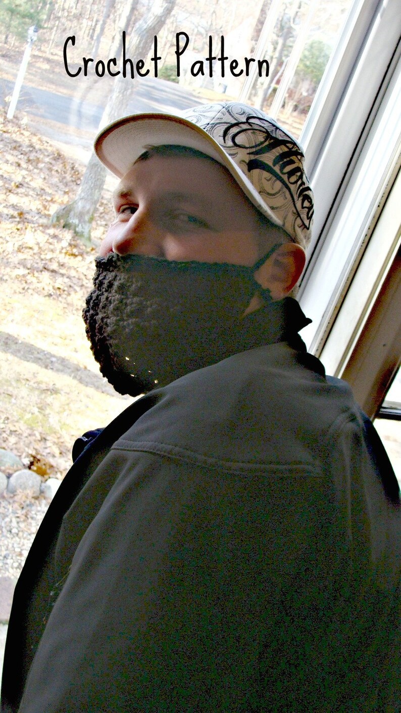 Over the Ears Crochet Beard for Teens to Adults Crochet | Etsy