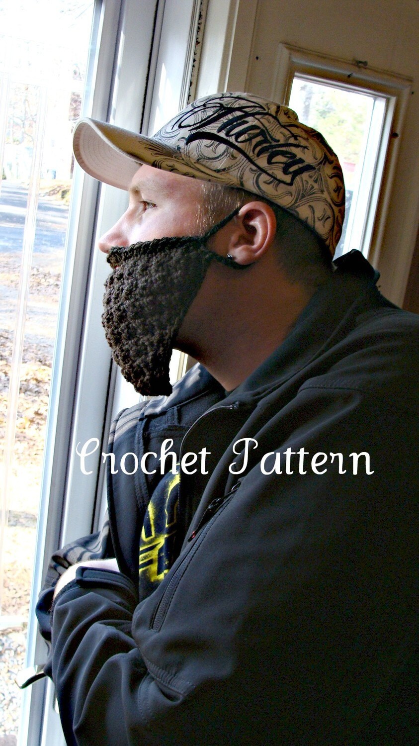 Over the Ears Crochet Beard for Teens to Adults Crochet - Etsy