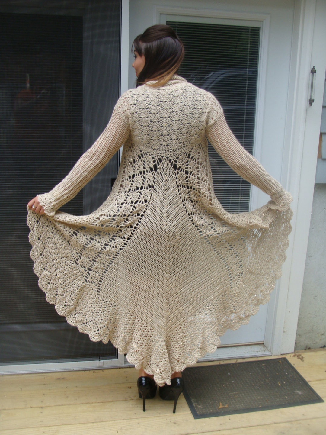 Long Sweater Crochet Pattern Pdf 744 - Etsy Australia