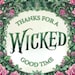 Wicked Thank You Card, Wicked Theme Birthday Party, Canva Template 5x7 ...