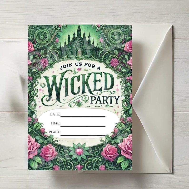 Wicked Party Bundle, Wicked Birthday Party Invitation, Wicked Welcome ...