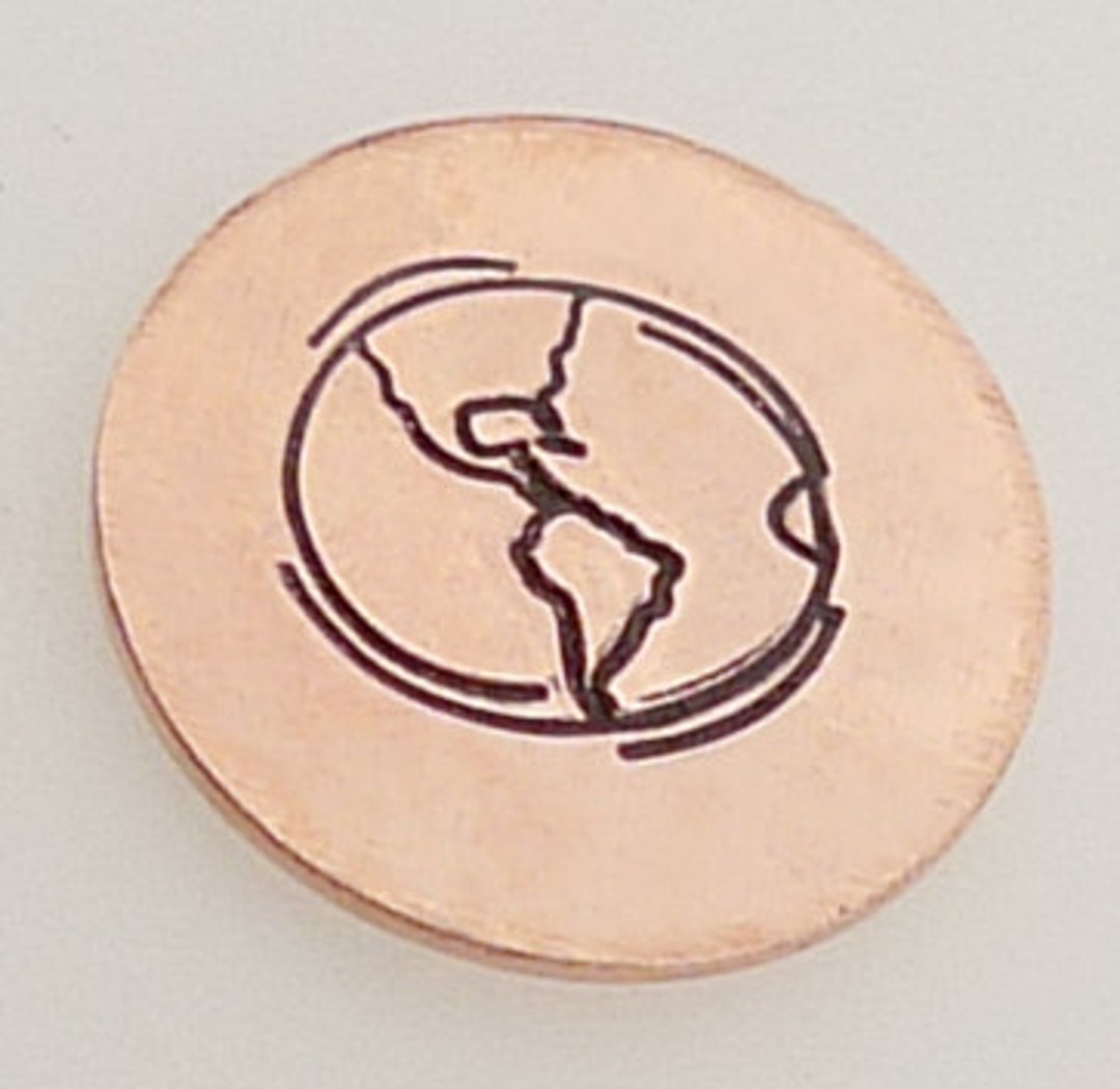 Earth, Globe, World Metal Design Stamp 5mm - Metal Jewelry Stamping ...