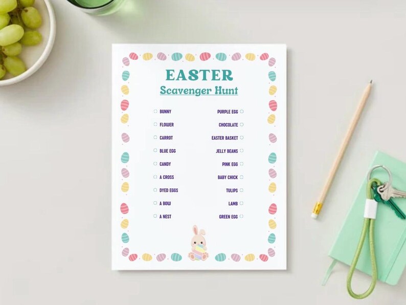 Easter Scavenger Hunt List - Etsy