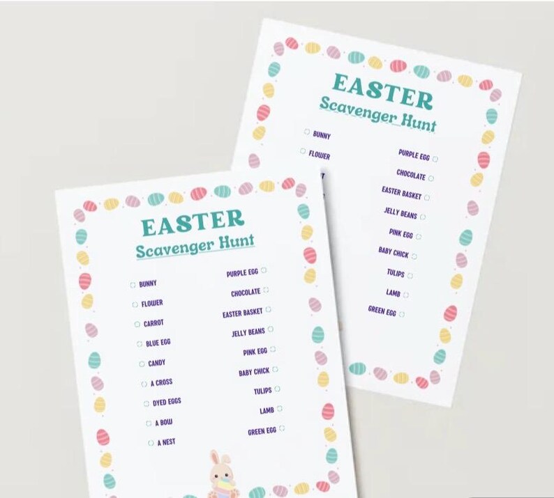 Easter Scavenger Hunt List - Etsy