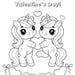 Unicorn Valentine’s Day Coloring Page - Etsy