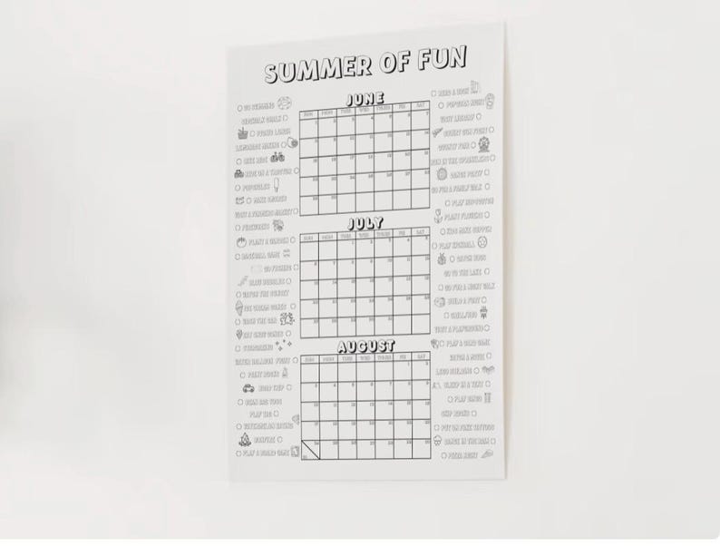 Summer of Fun Countdown Poster 2025 - Etsy