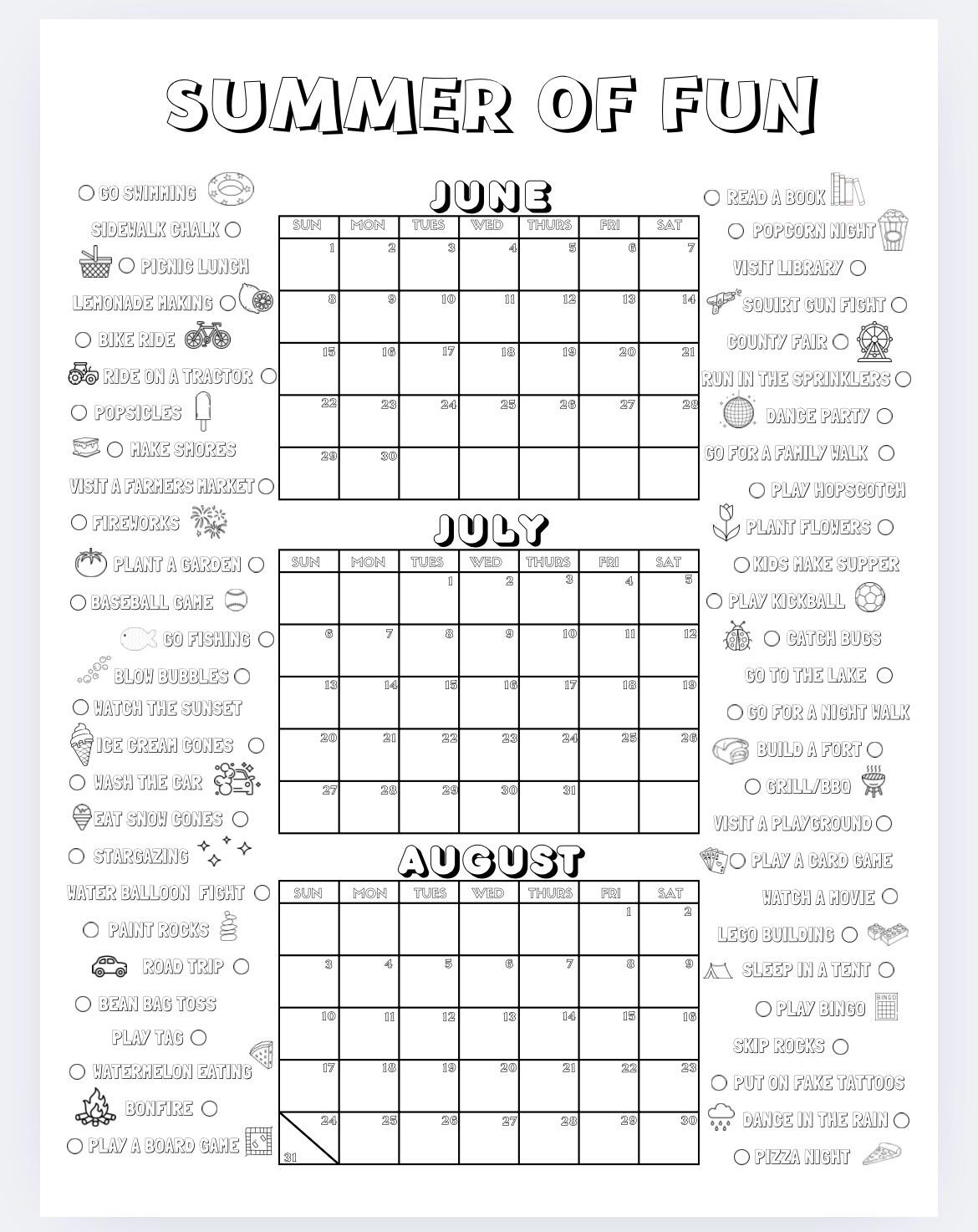 Summer of Fun Countdown Poster 2025 - Etsy