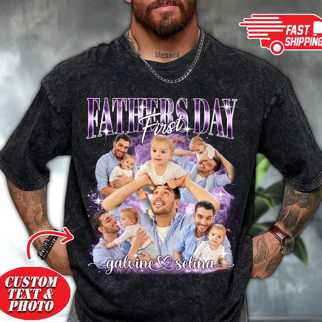 Personalized Father S Day Photo Shirt First Fathers Day Custom Father