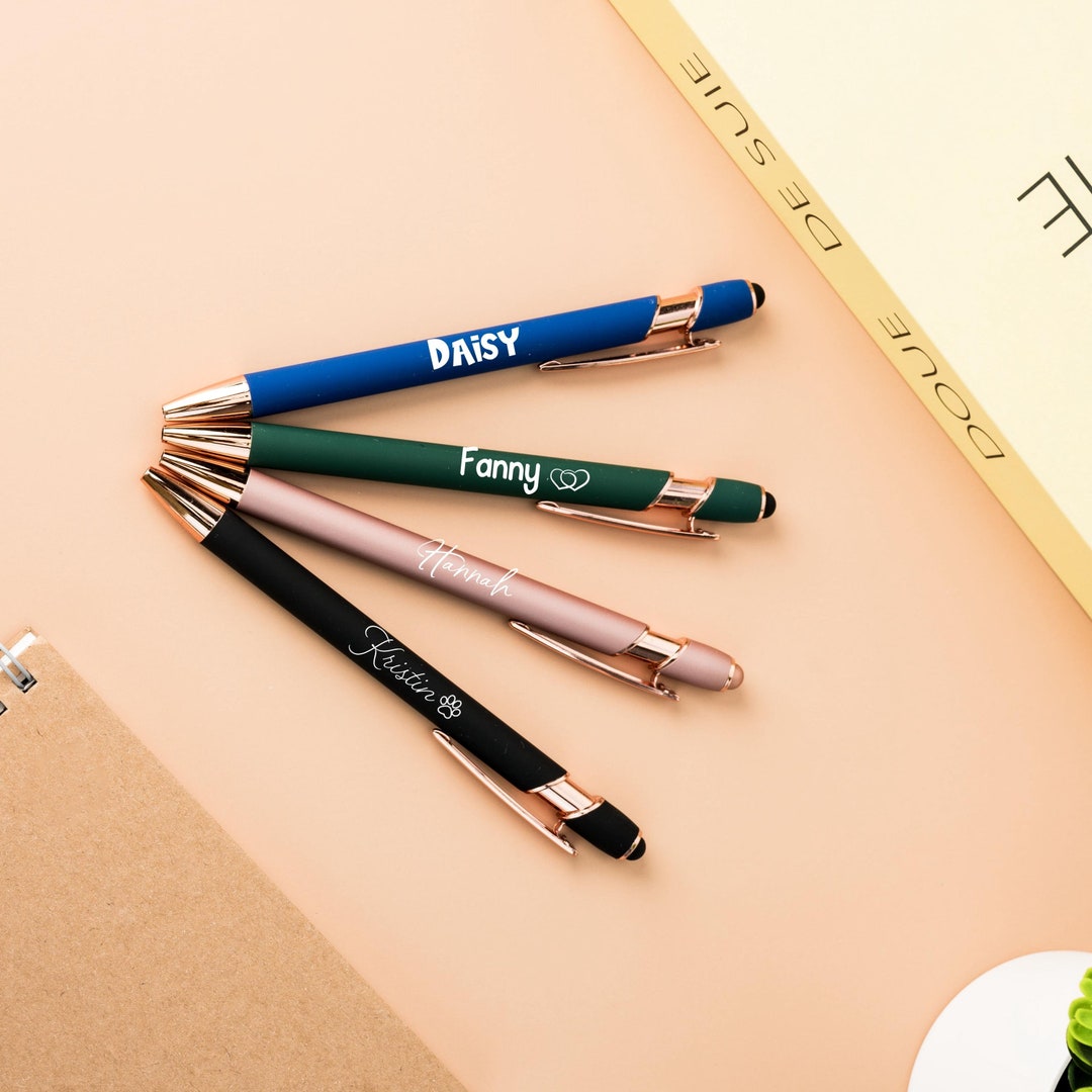 Personalised Luxurious Soft Touch Rose Gold Pen,soft Touch Ballpoint ...