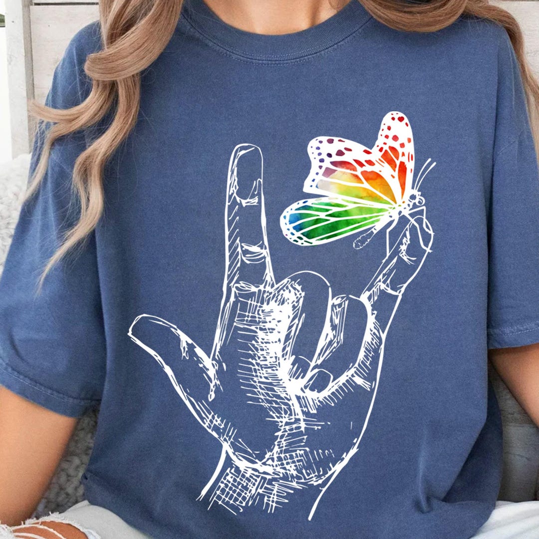 Sign Language Hand With Butterfly PNG, Inspirational Deaf Awareness ...