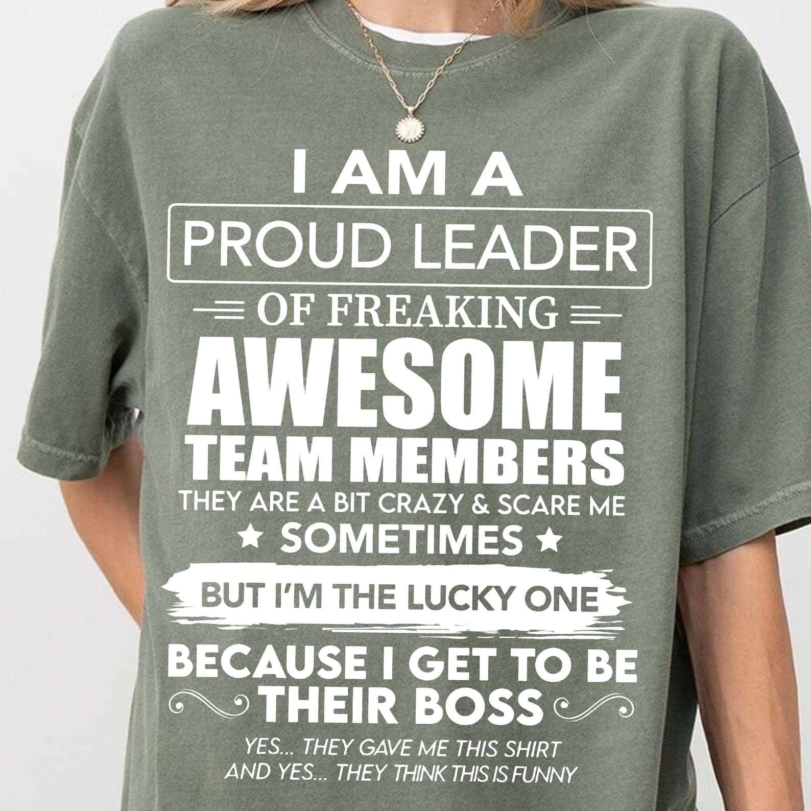 Funny Team Leader PNG Proud Leader With Awesome Team Members Digital ...