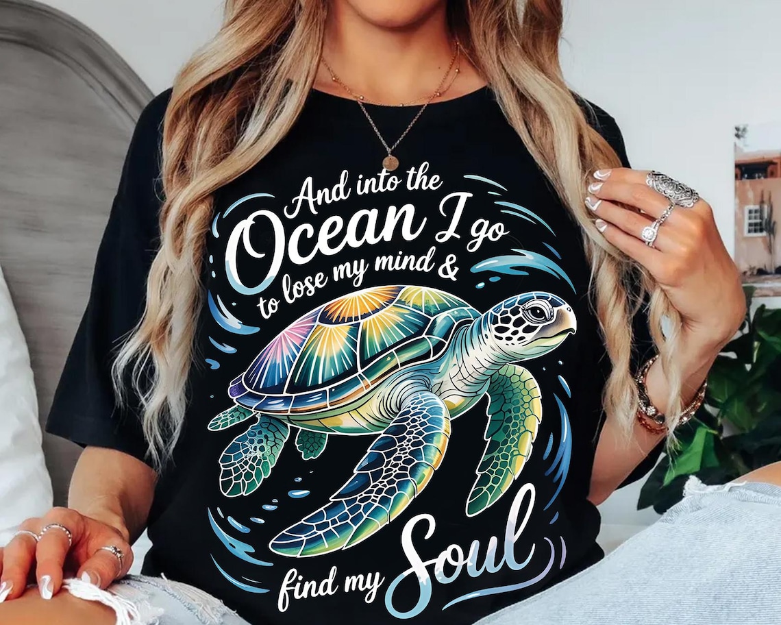 Sea Turtle Ocean Quote PNG | Coastal Beach Digital Download - Etsy