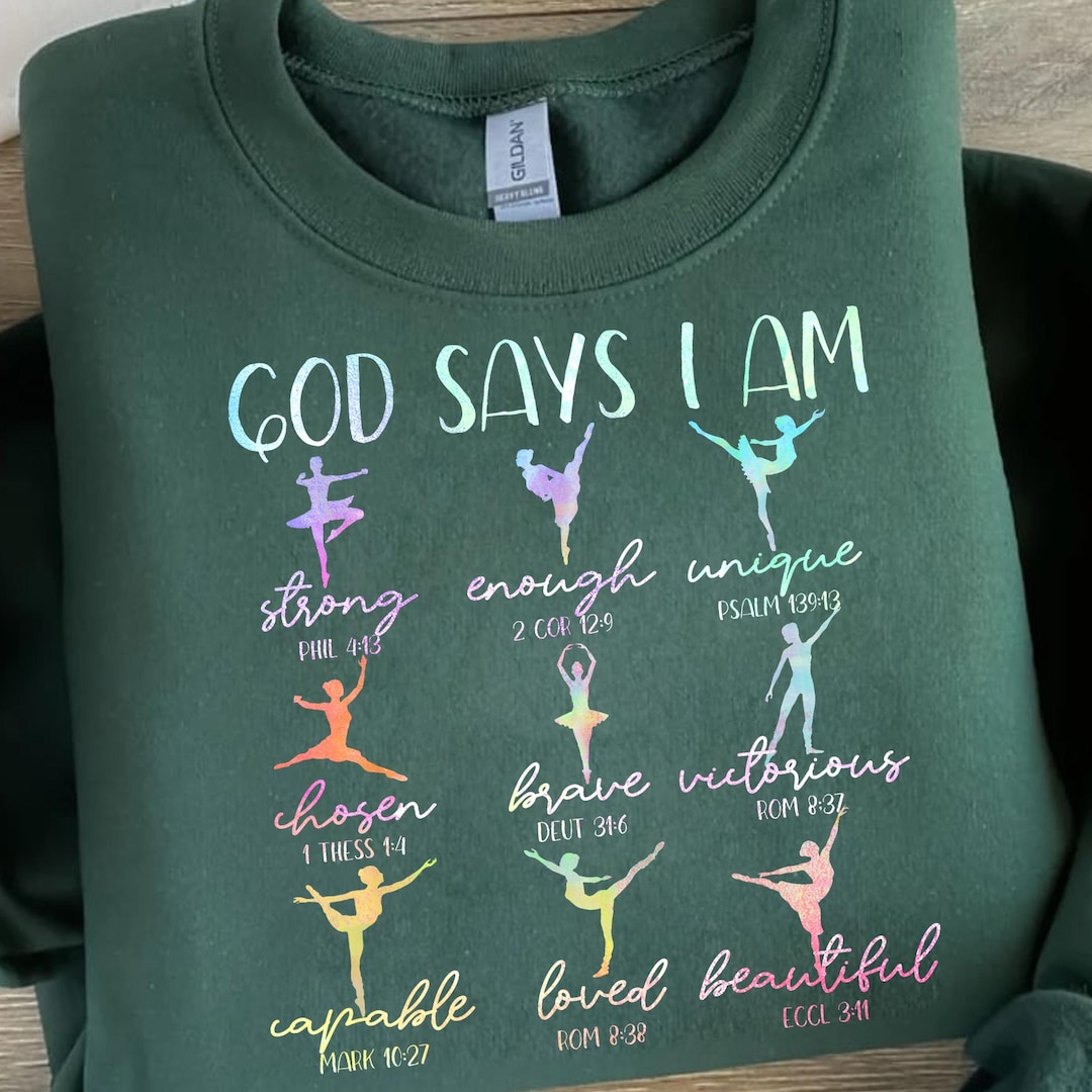 Christian Ballet Dancer PNG: God Says I Am, Religious Digital Art ...