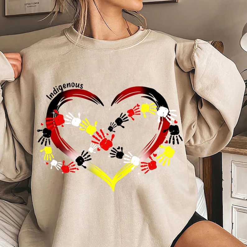 Indigenous Heart Handprint PNG: Native Pride Clipart (digital Download ...
