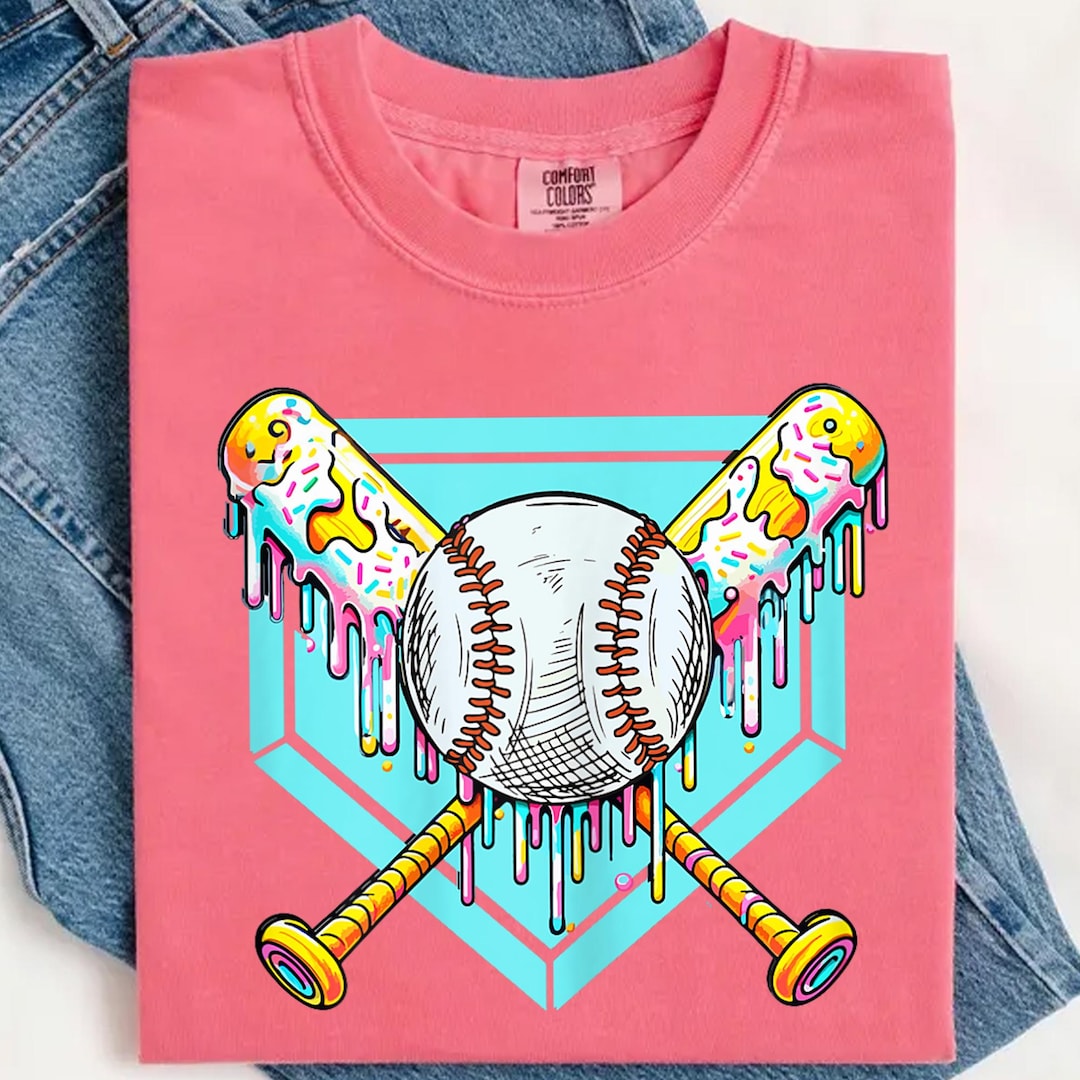 Dripping Baseball PNG - Colorful Baseball Bats Clipart - Sports PNG for ...