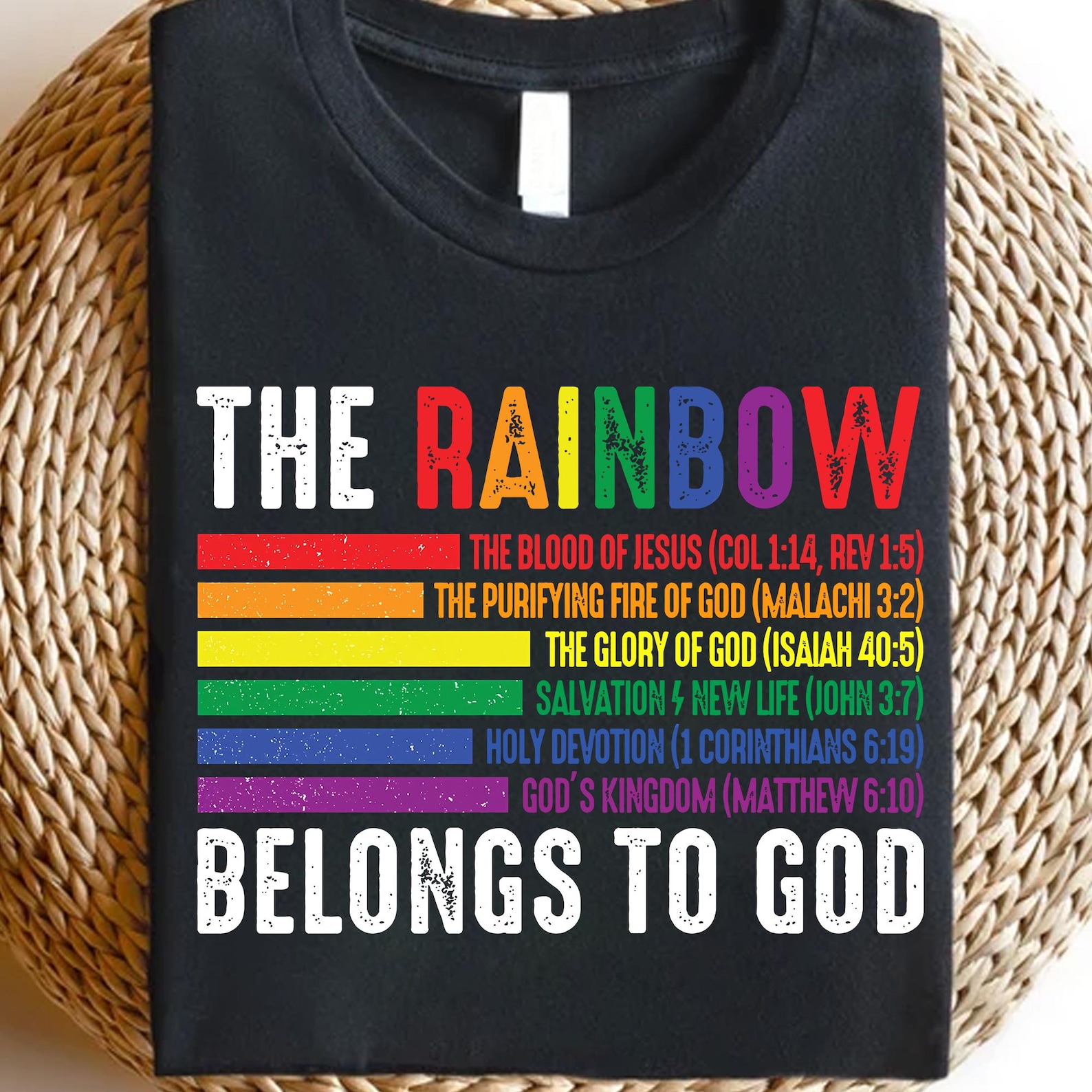 Rainbow Bible Verse PNG: Christian Sublimation Design (digital Download ...