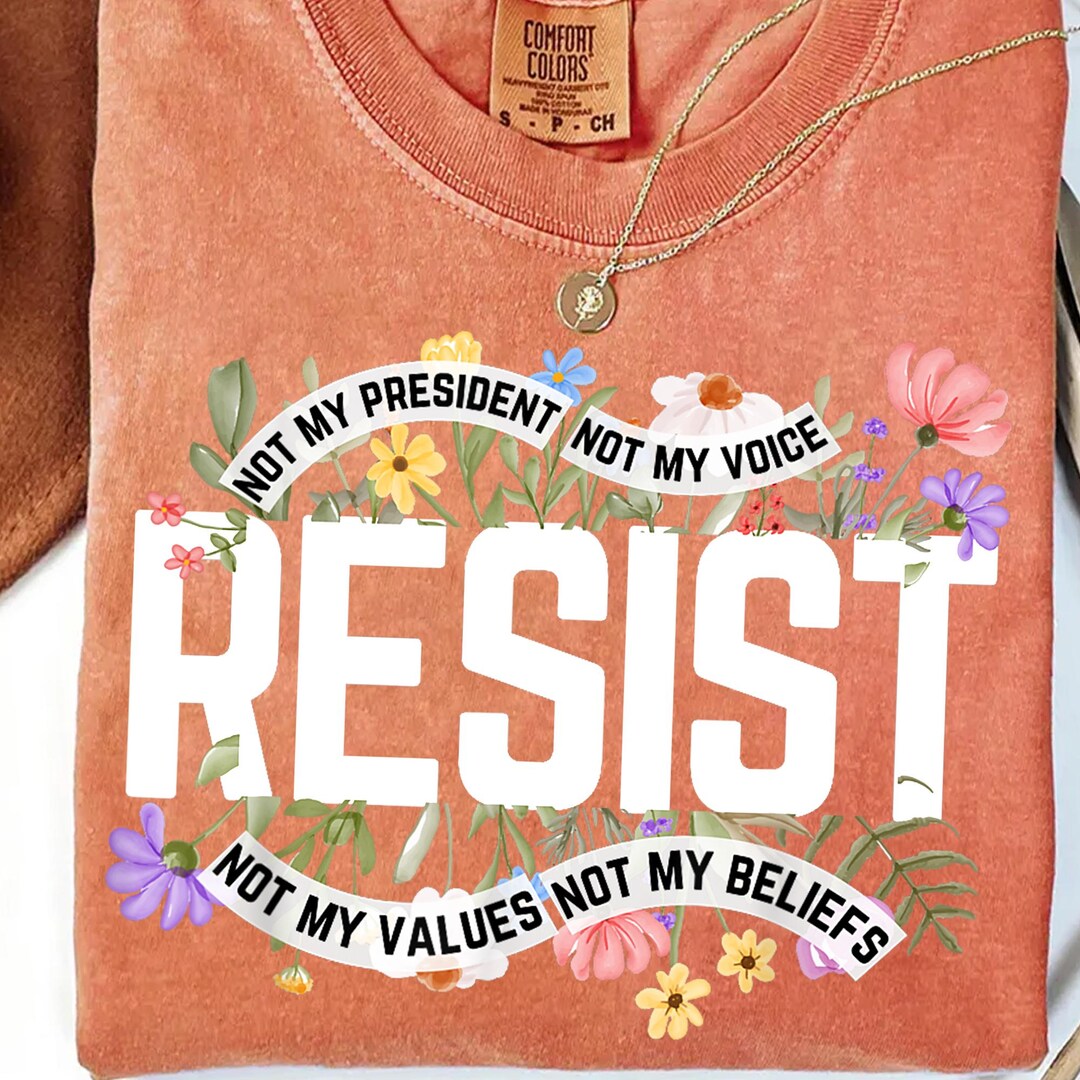 Resist PNG: Floral Feminist Protest Art (digital Download) - Etsy