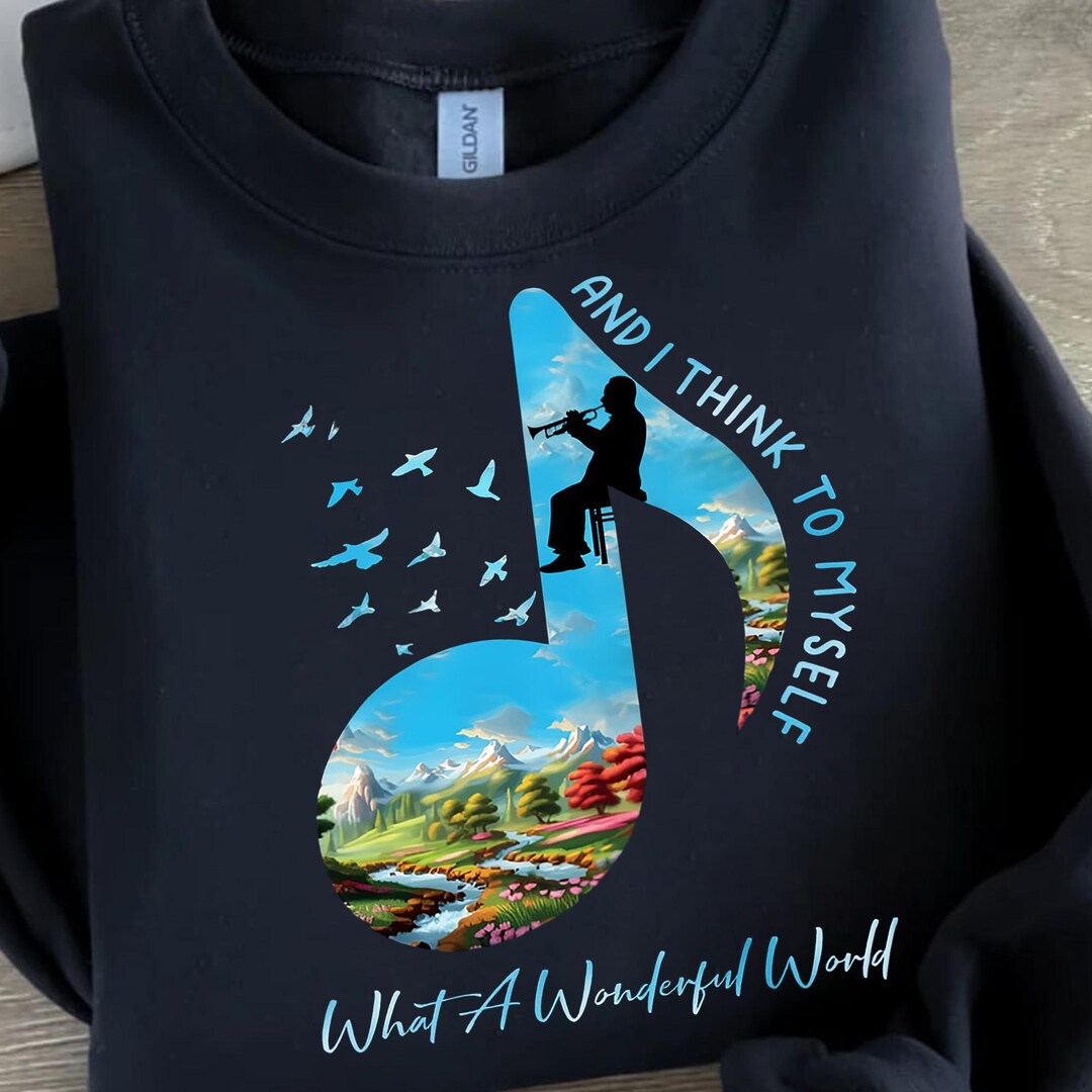 What a Wonderful World Music Note PNG – Inspirational Musical Digital ...