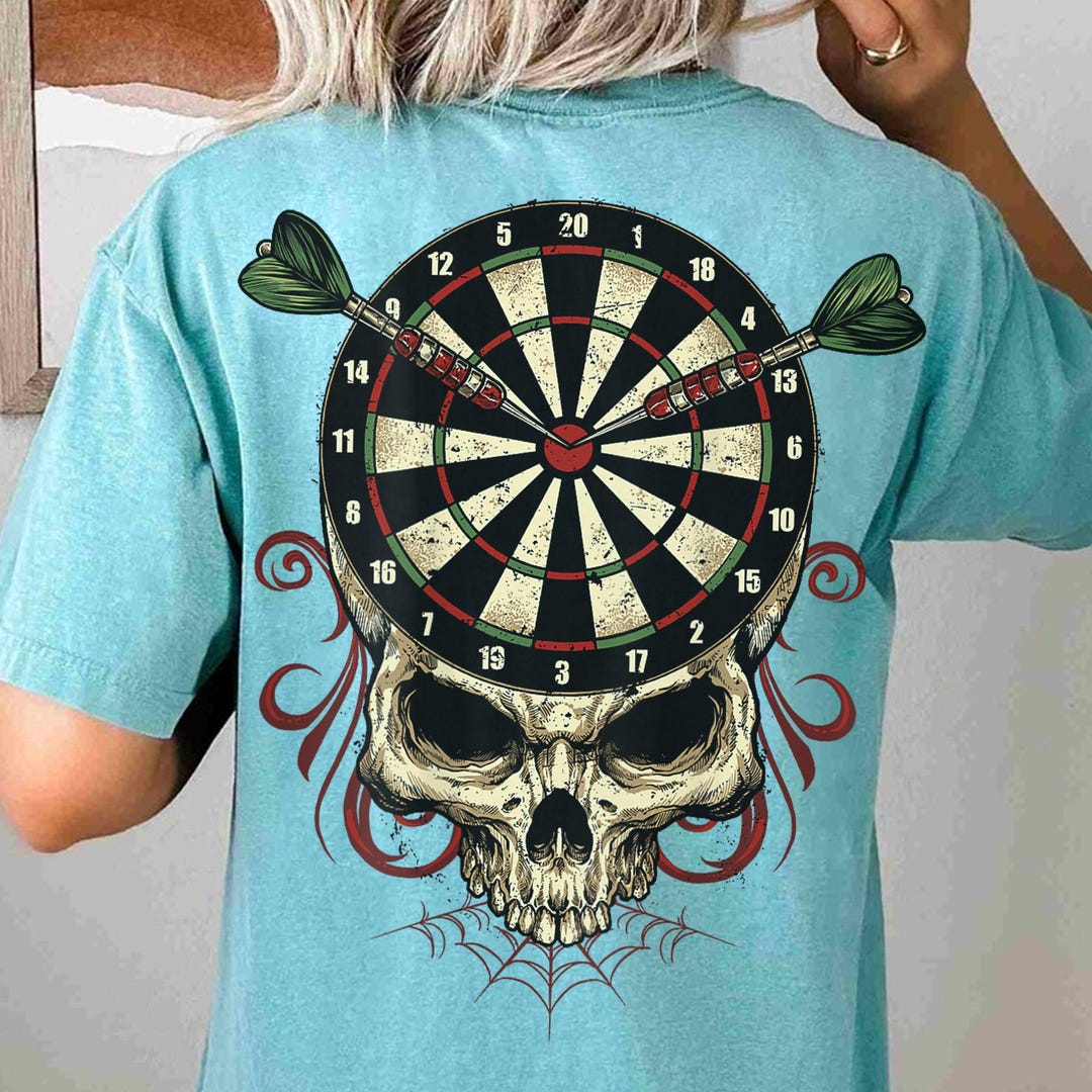 Skull Dartboard PNG - Darts Skull Sublimation Design - Dart Player PNG ...