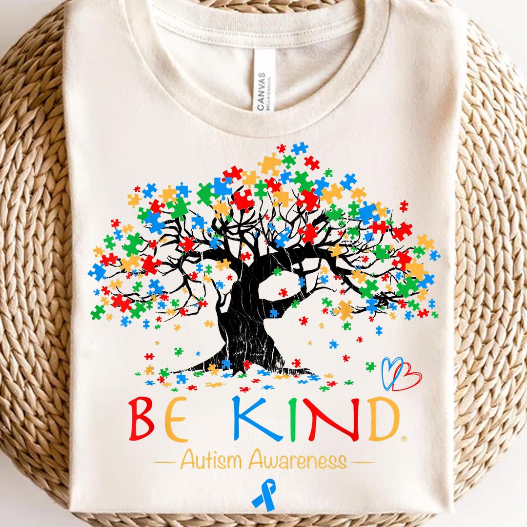 Be Kind Autism Awareness PNG: Puzzle Tree Clipart (digital Download) - Etsy