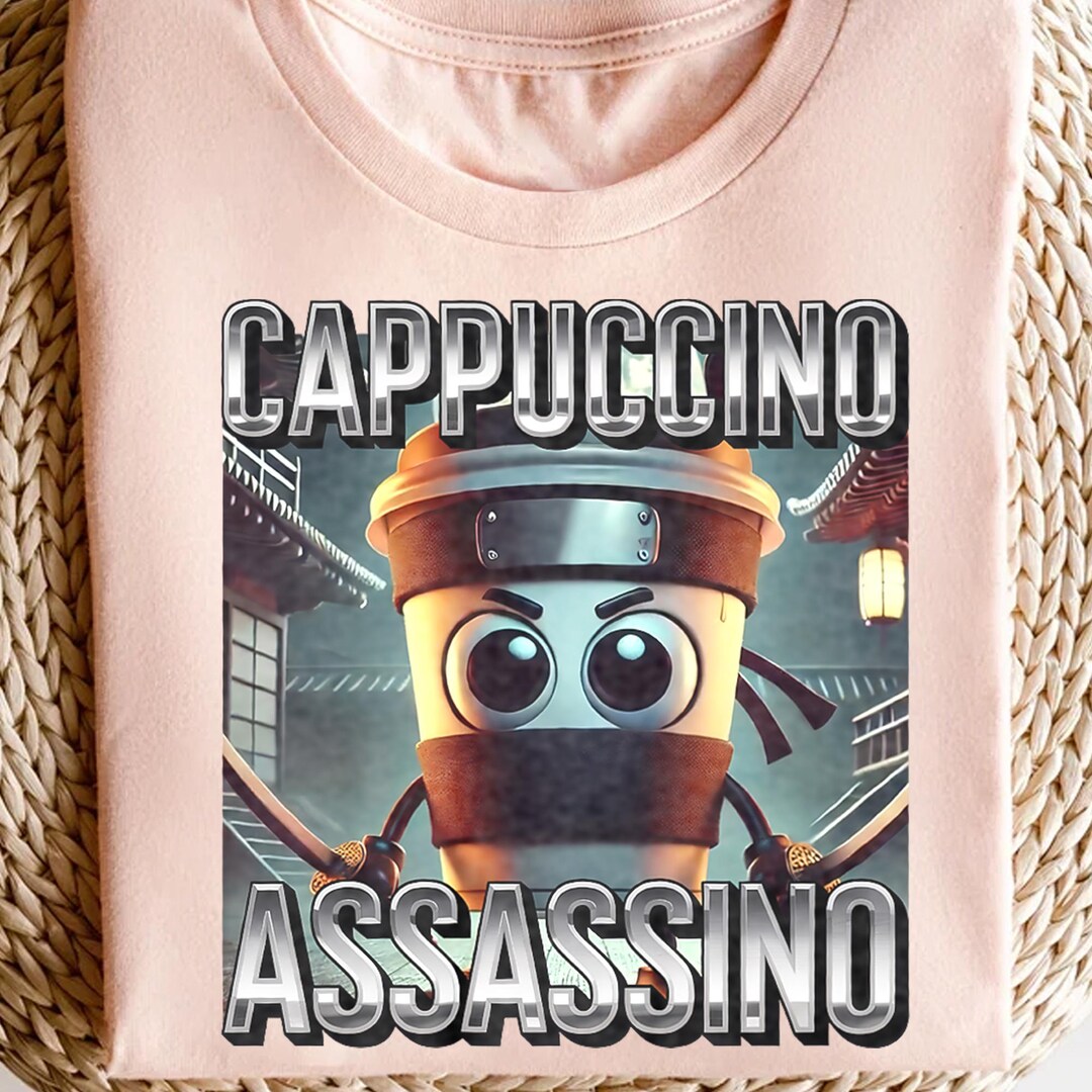 Cappuccino Assassino PNG – Funny Ninja Coffee Cup Sublimation Design ...