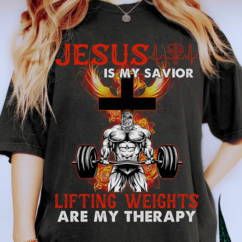 Jesus Lifting Weights Svg - Etsy