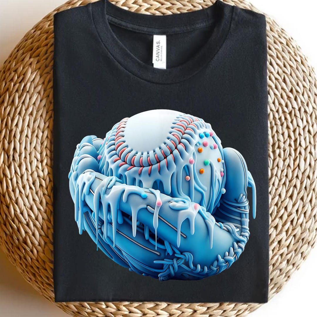 Dripping Baseball Glove PNG - Ice Cream Baseball Clipart - Sports PNG ...