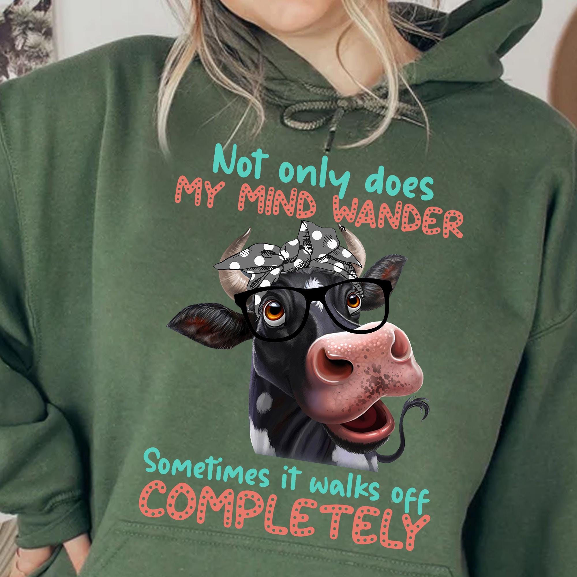 Funny Cow With Glasses PNG: Mind Wander Design (digital Download) - Etsy