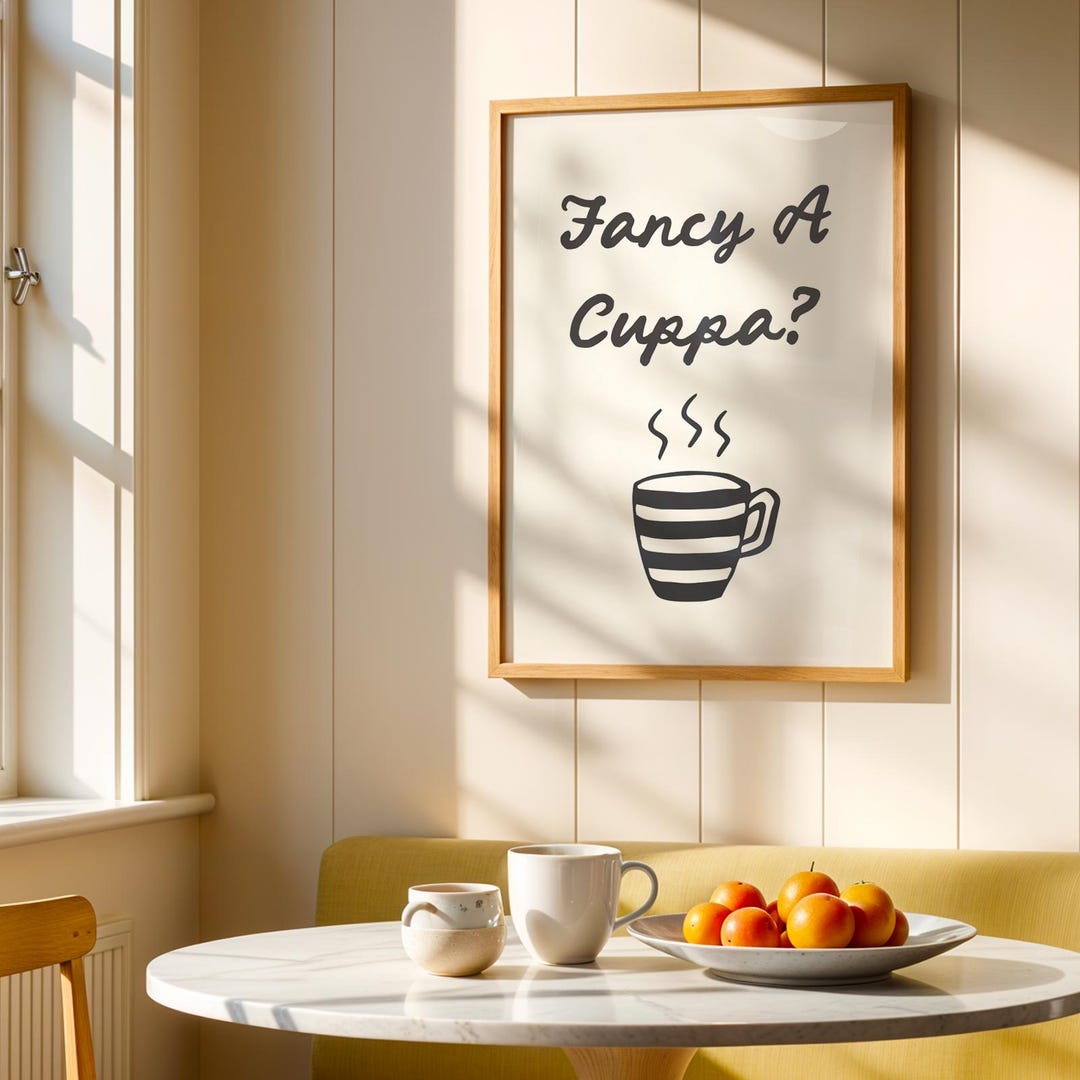 Customizable Fancy a Cuppa? Art Print Poster ONLY, Coffee Kitchen Art ...