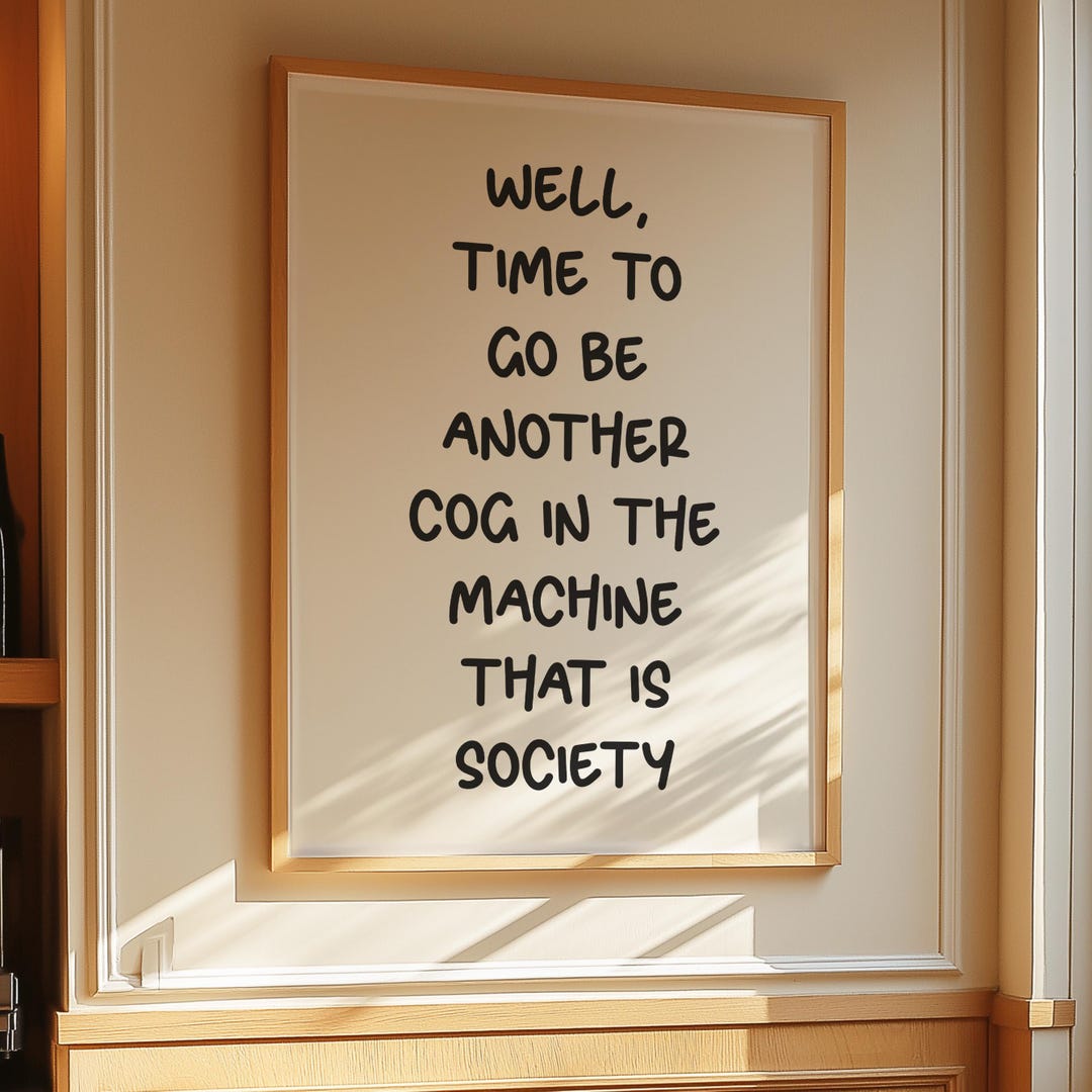 Another Cog in the Machine | Art Print Poster ONLY | Hallway Art ...