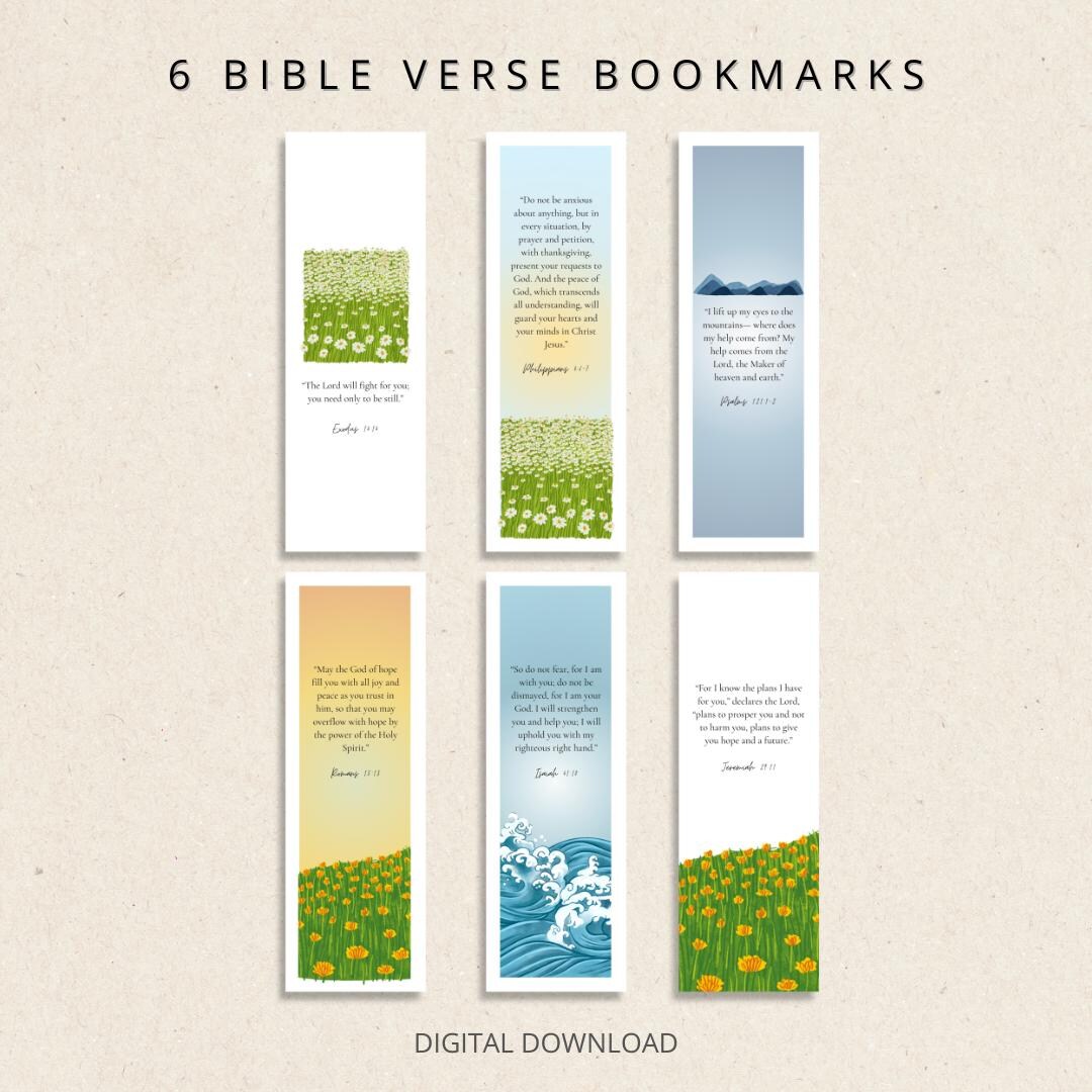 Printable Bible Scripture Bookmarks Bible Verse Bookmarks Inspirational ...