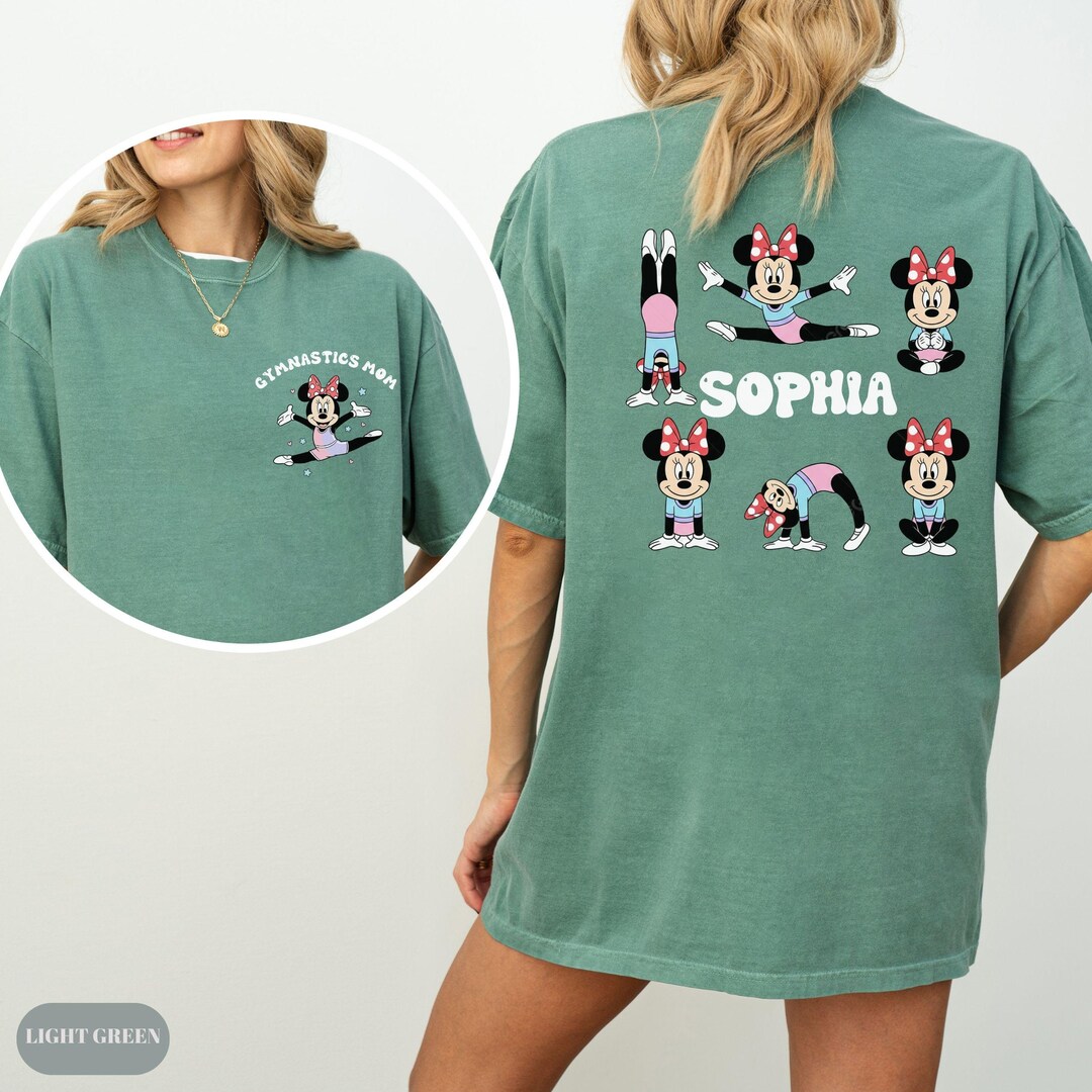Comfort Colors® Custom Disney Minnie Gymnastics Mom Shirt, Custom Name ...