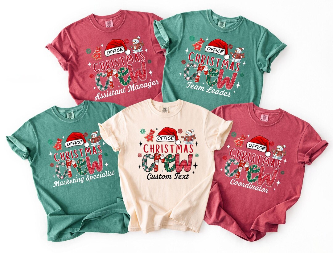 Comfort Colors® Office Staff Christmas Crew Shirt, Business Office Team ...