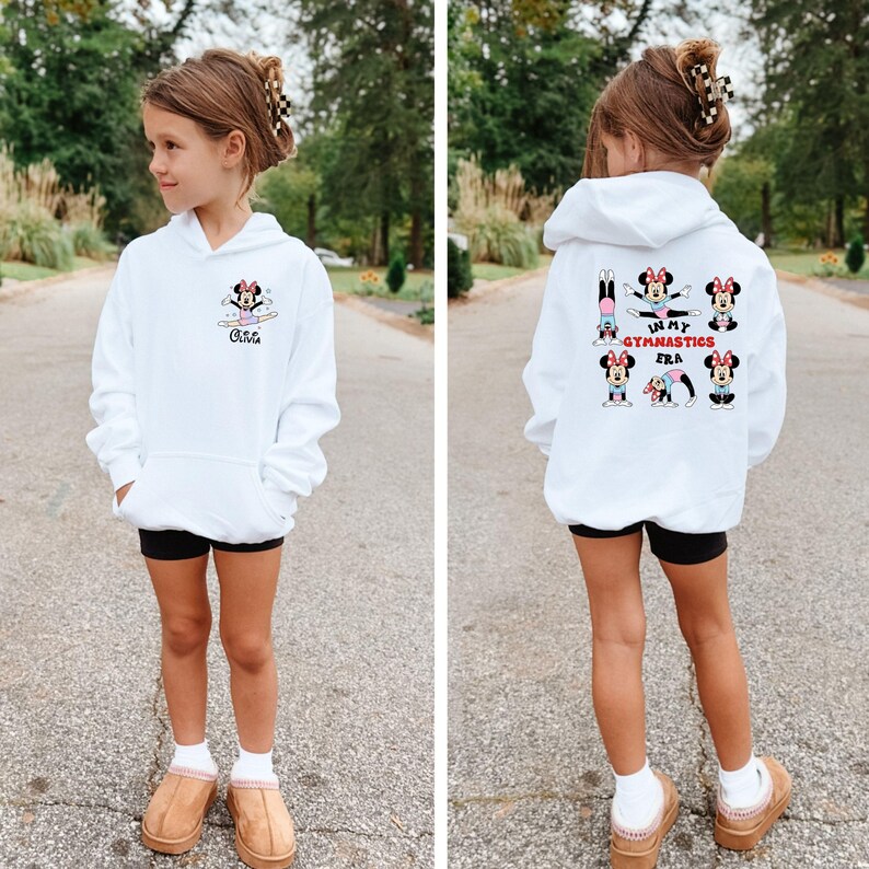 Custom Disney Minnie Mouse Gymnastics Sweatshirt for Girl, Custom Name ...