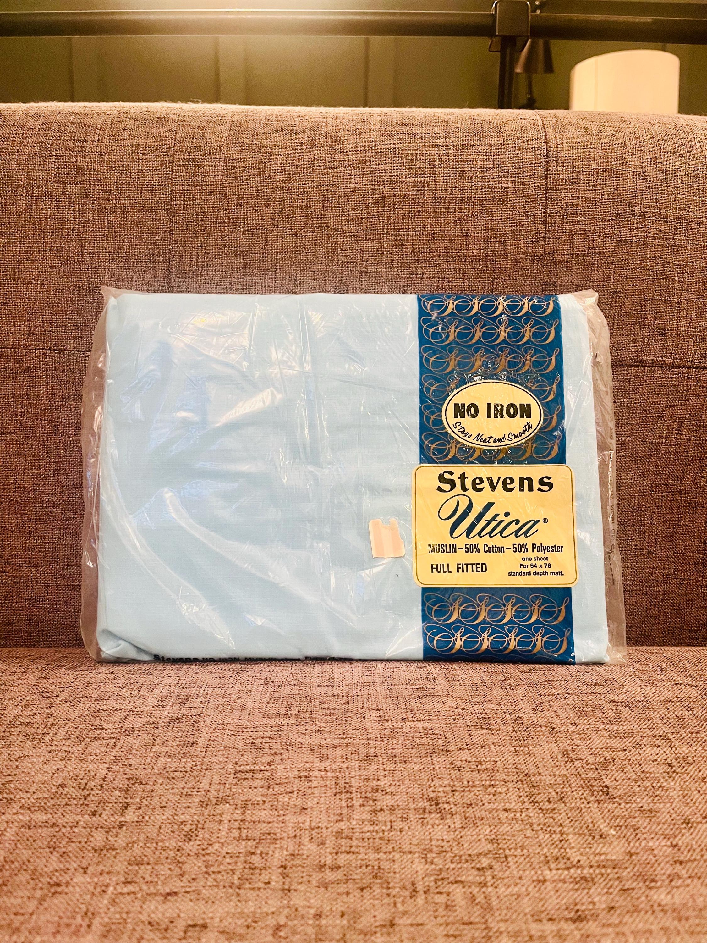 Vintage Stevens Utica Bedding/1970s Nos/percale/muslin/no Iron Bed ...