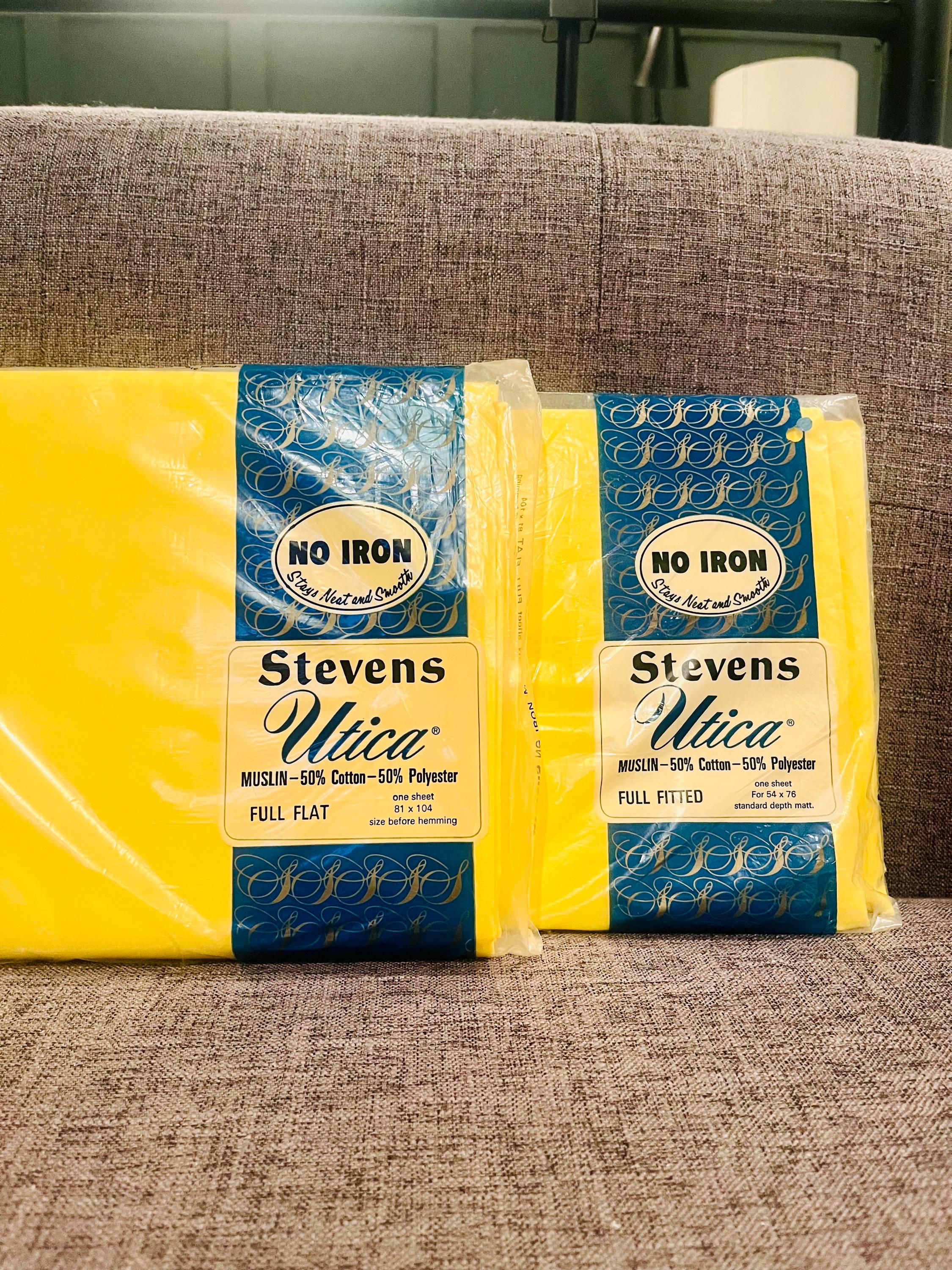 Vintage Stevens Utica Bedding/1970s Nos/percale/muslin/no Iron Bed ...