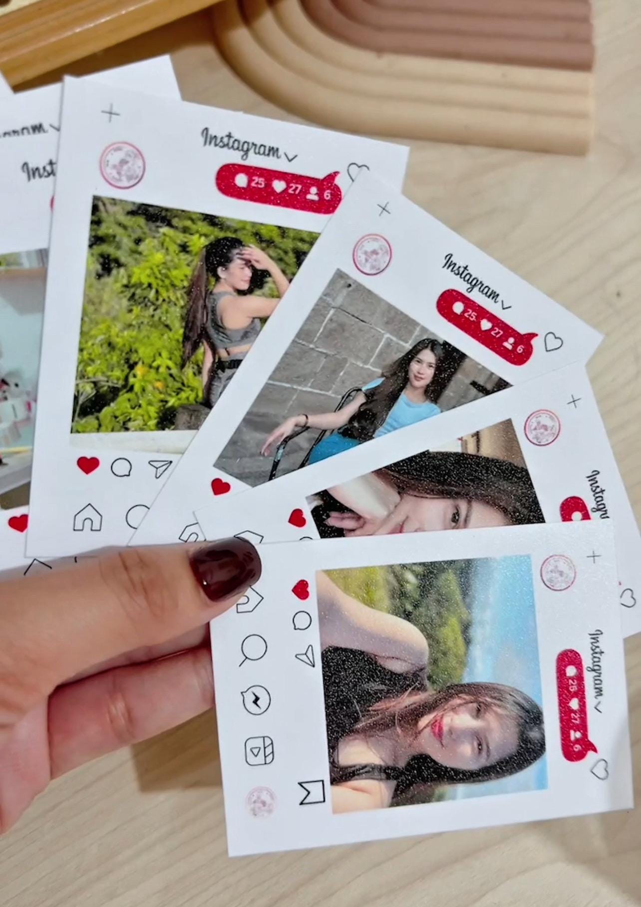Ig-style IG -style Photo Card Template With Box and Envelope - Etsy