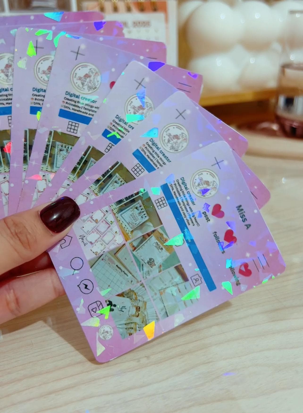 Ig-style IG -style Photo Card Template With Box and Envelope - Etsy
