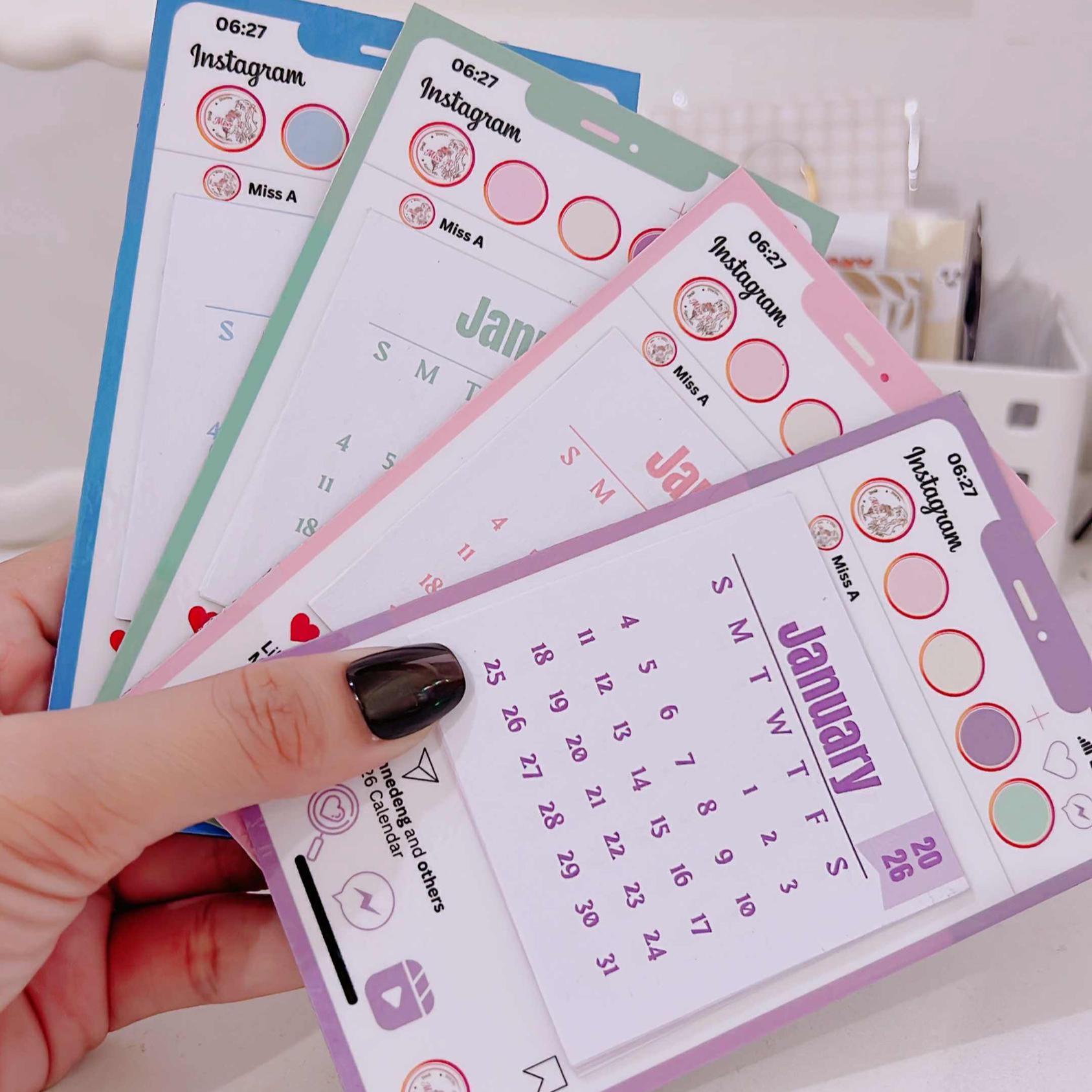 2026-2027 Ig-style Fridge Magnet Calendar Template - Etsy